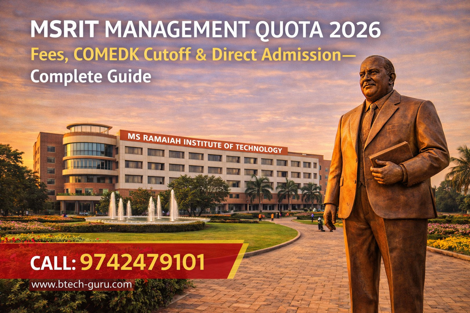 MSRIT Management Quota 2026 Fees COMEDK Cutoff & Direct Admission ...